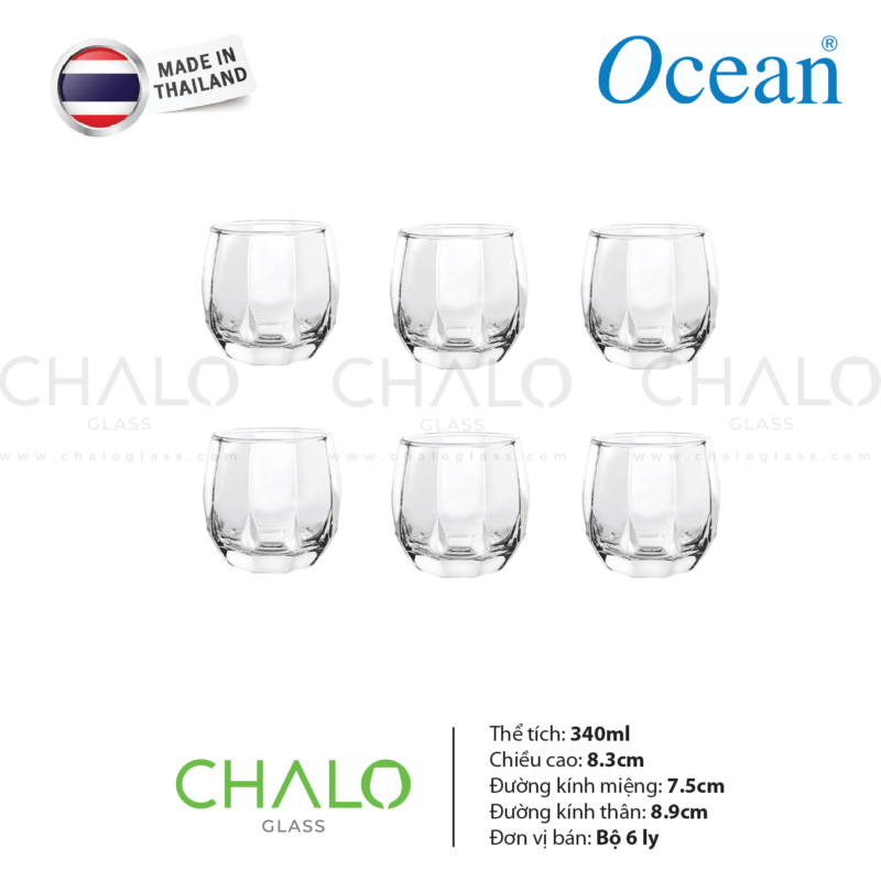 Ly thủy tinh Ocean Jubilee Rock 340ml - 2712 - Chalo Glass - NCC #1 thị ...