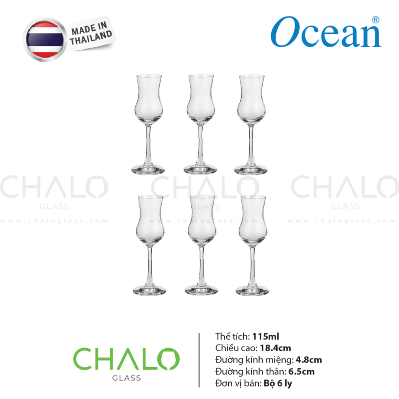 Ly thủy tinh Ocean Madison Sherry - 115ml - 15P04 - Chalo Glass - NCC ...